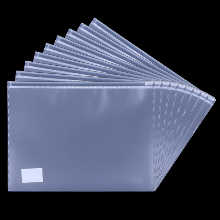 Transparent Plastic Document Bag Office,School Zip Lock File Bag PP A4 ...