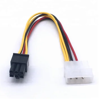 4 Pin Molex To 6 Pin Female Male Gpu Pcie Pci-e Pci Express Video Card ...
