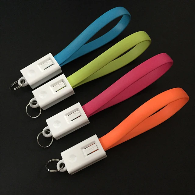 20cm Charger Cable Keychain Key Ring Micro Usb Data Cord For Android/ios - Buy 20cm Data Cable ...