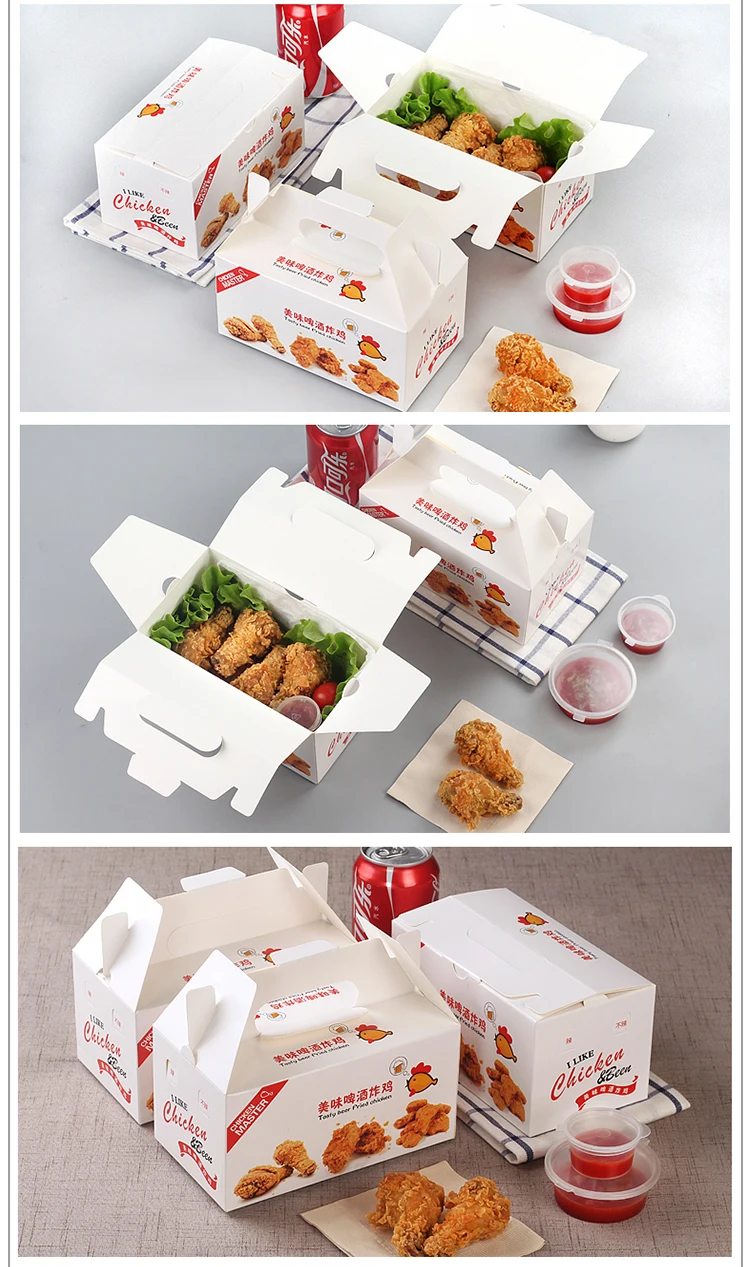 Recyclable Kraft Paper Packaging - Custom Print Chicken Box
