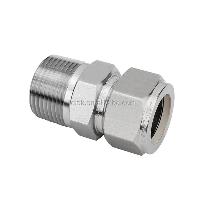 Thermocouple Male Connector Compression Tube Fitting Double Ferrule ...