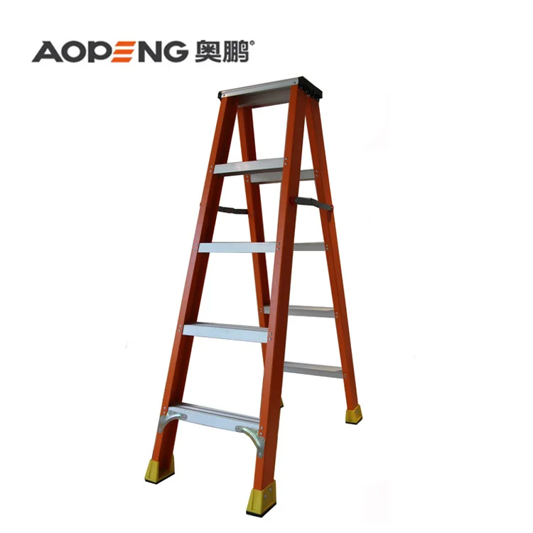 AOPENG 4 Steps Fiberglass Scaffold Ladder - Lightweight & Durable