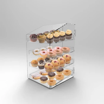 Large Clear Acrylic Bakery Display Case Acrylic Food Display Case With ...