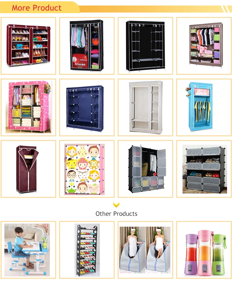 Plastic Portable Wardrobe Adjustable Pp Large Wardrobe Closet Armoire ...