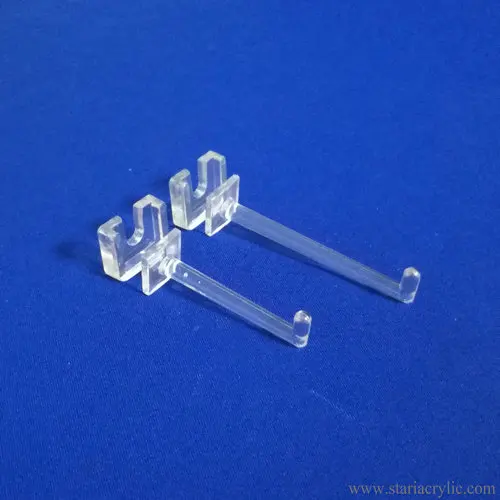 Wholesale Clear Acrylic Pegboard Hook and Slatwall Hook