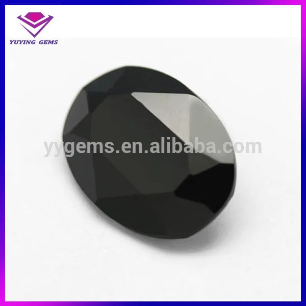 14*10mm Taille Brillant Ovale Noir Cz Pierre Nom Pierre Noire - Buy ...