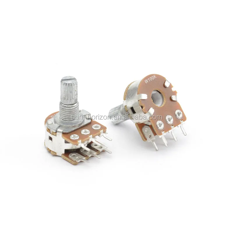 Double Dual Rotary Potentiometer Terminal 6 Pin Potentiometer 16mm ...