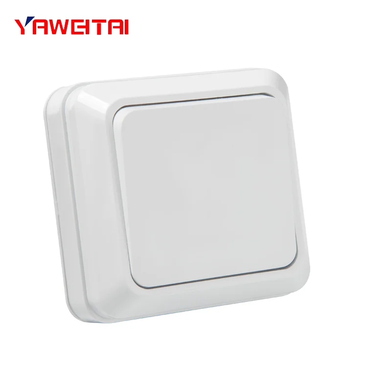 Wall Light Switch EU Standard Surface Type 1 Gang Wall Switch European ...