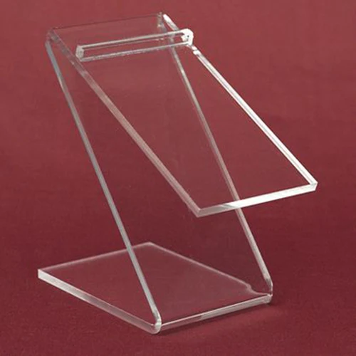Clear Acrylic Display Slanted Footwear Stand Single Acrylic Shoe Riser ...