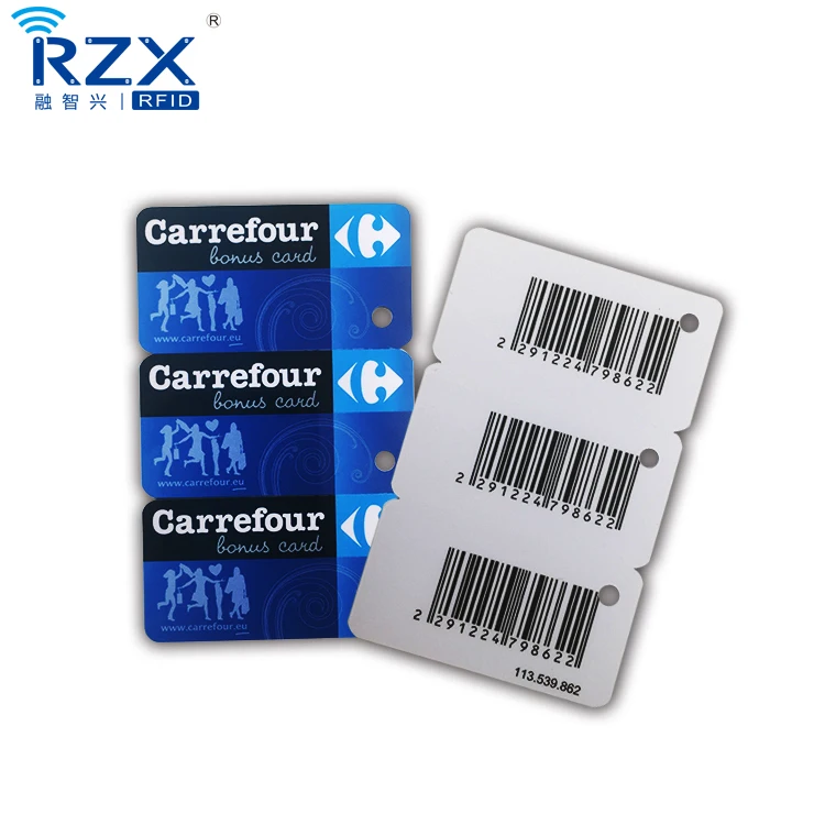 Printable Pvc Plastic Cmyk Offset Printing Customized Loyalty 3-up ...