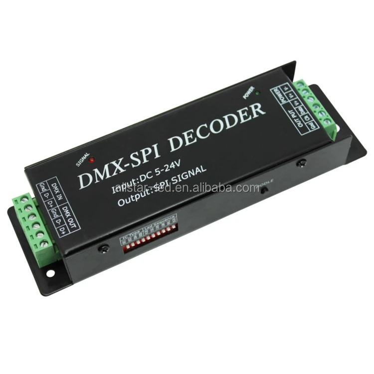 Dmx 至 Spi 解码器 Led Dmx 解码器 Dmx512 控制器 Led 控制器适用于 Ws2811，ws2812b，tm1804 ...