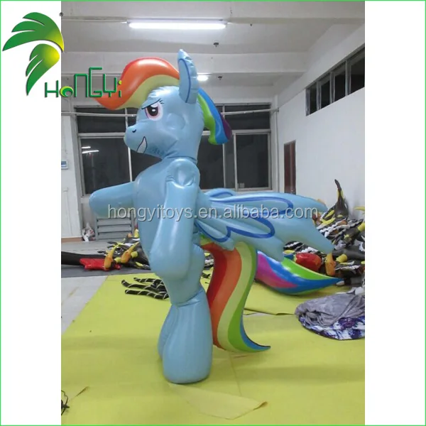 2.3mH Inflatable rainbow horse suit , inflatable horse animal pvc ...