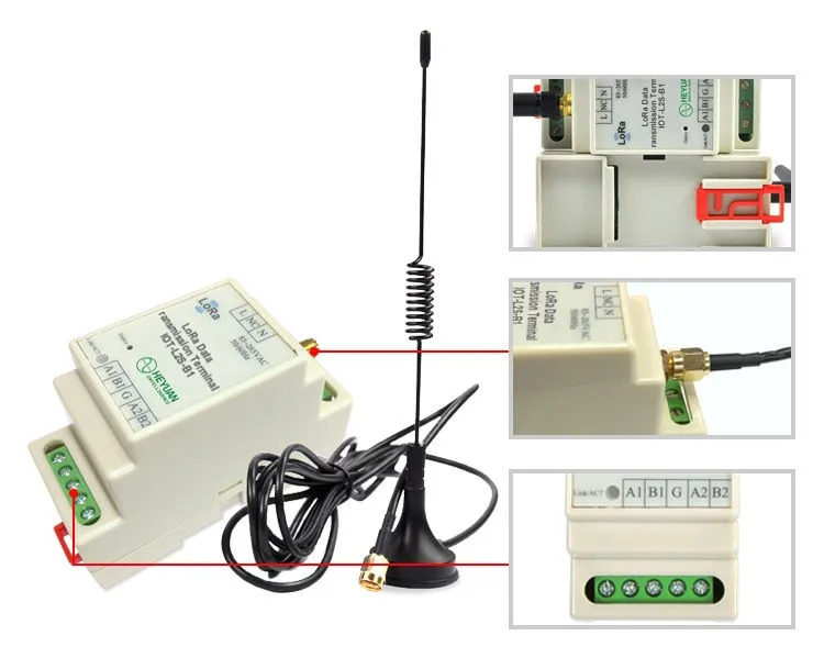 Best Quality 1km Long Range Wireless Rf Transmitter And Receiver 433mhz Lora Module For Rs485 ...