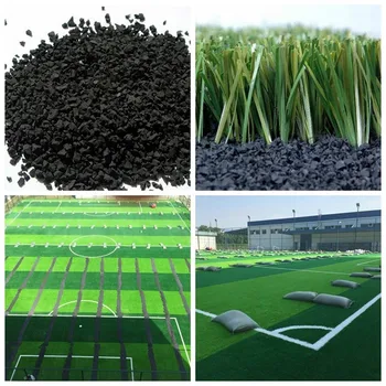 Artificial Turf Football Soccer Field Infill Recycled 2-4mm Black ...