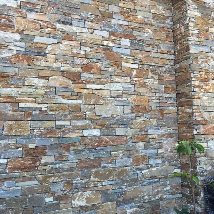 Yellow Quartzite Stacked Stone Veneer for Exterior Cladding