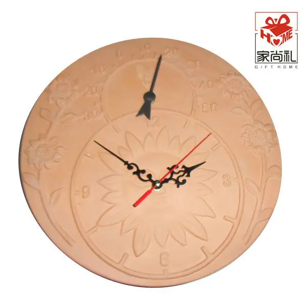 Wholesale Terracotta Outdoor Clock with Thermometer - Decorative Garden ...