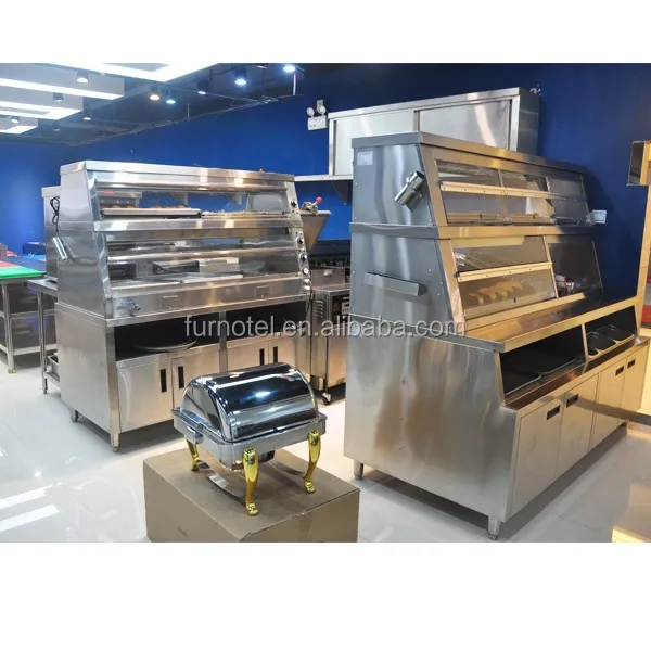 Fast Food Restaurant Burger & Fried Chicken Display Cabinet