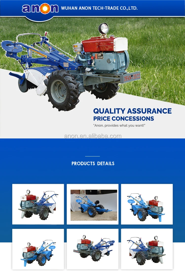Anon Diesel Engine Farm Used Walking Tractor Two Wheels 15hp Simplicity ...