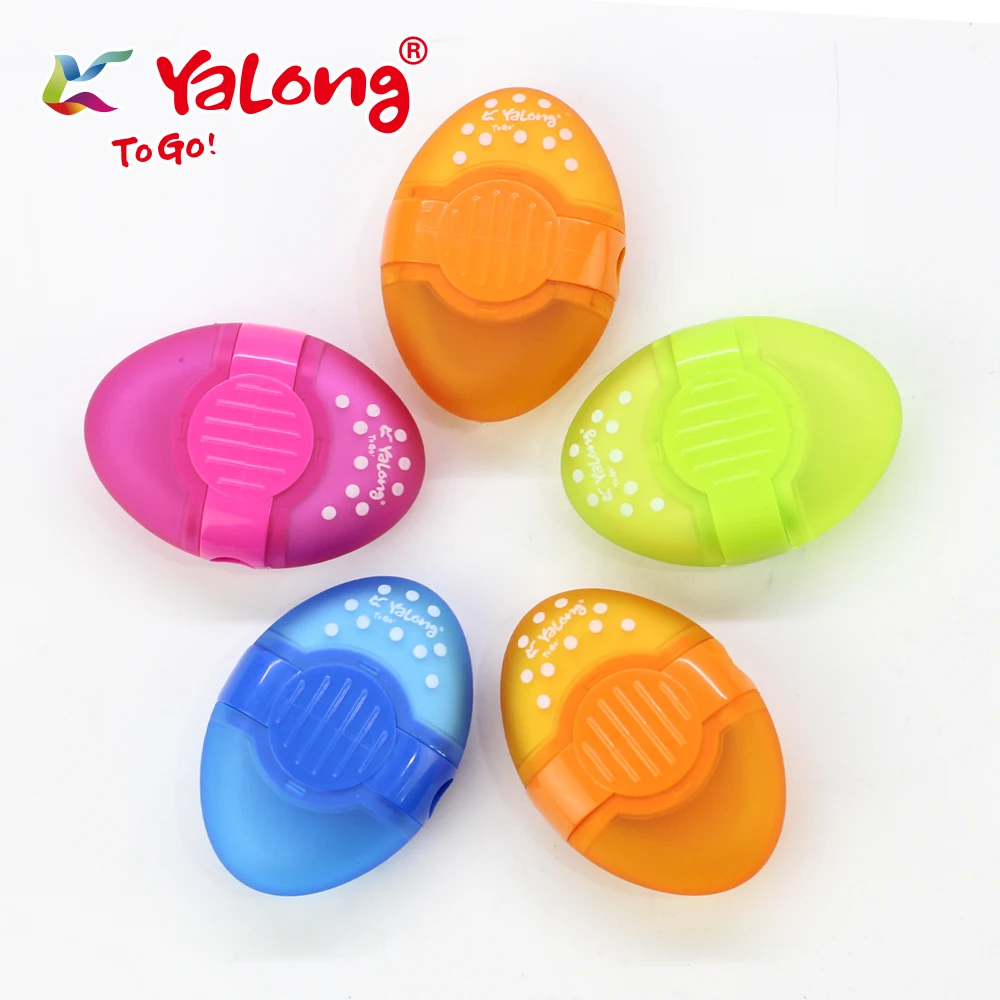 Yalong High Quality Student Oval TPR Eraser with Pencil Sharpener