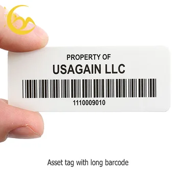 Unique Number Rfid Asset Tag Pvc Plastic Nfc Tag Barcode Adhesive ...