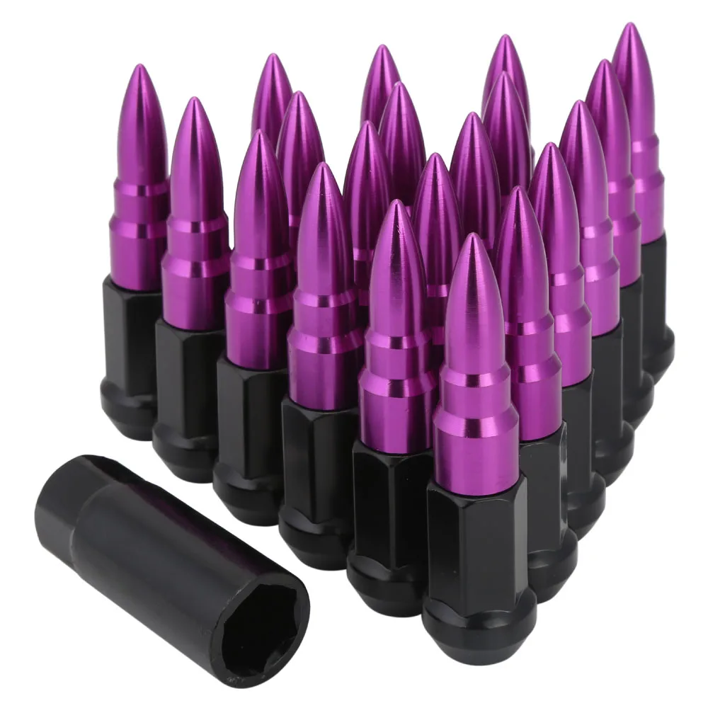 Jdm Aluminum Spike Stylish Colored Lug,Chrome Wheel Nut Indicator ...