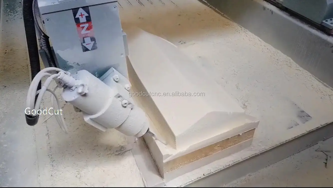 Foam Eps 4axis Cnc Wood Milling Machine 180 Degree Rotating Head Coffin ...