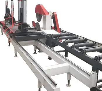 Twin Blade Wood Circular Sawmill Sliding Table Saw Machine - Buy Table ...