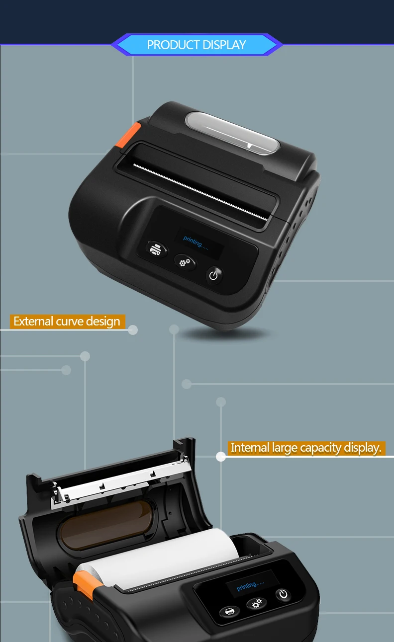 ESC POS TSC Command Wireless Receipt Bill Printers Mobile BT 80MM