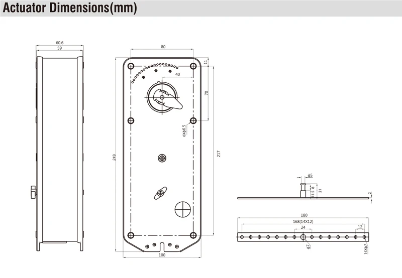 Hvac Electric Spring Return Damper Actuator Fire And Smoke Dampers ...