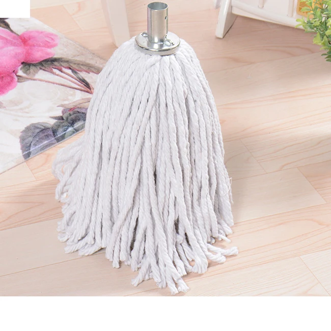 White Cotton Mop with PVC Coated Handle - Durable & Sustainable