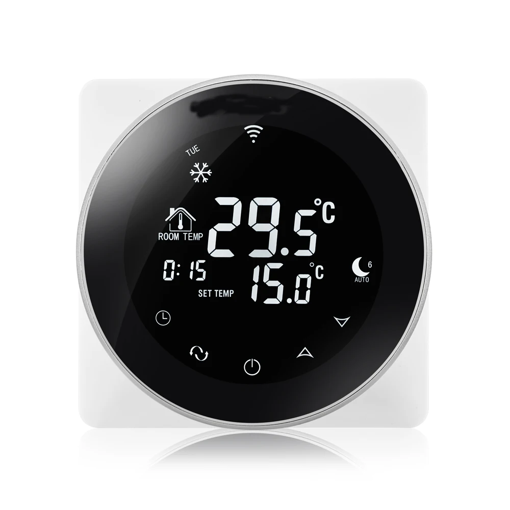 12v Thermostat Round Touch Screen Wifi Thermostat For Heating System ...