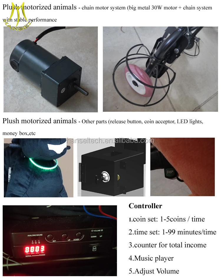 Hansel China Indoor Unicorn Electric Animal Ride Safari Animal Scooters ...