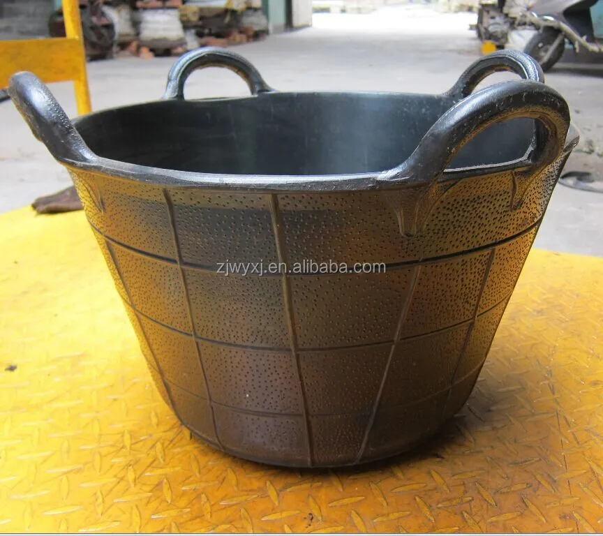 Four Handle Recycled Tyre Rubber Basket For Construction - Buy Tyre ...