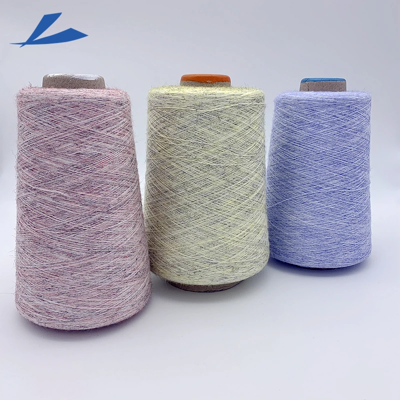 Top Dyed Multicolor 2/48nm Polyester Blended Core Spun Yarn For Sweater ...