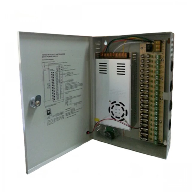 Weatherproof 12V DC 18 Output Switch Mode CCTV Power Supply