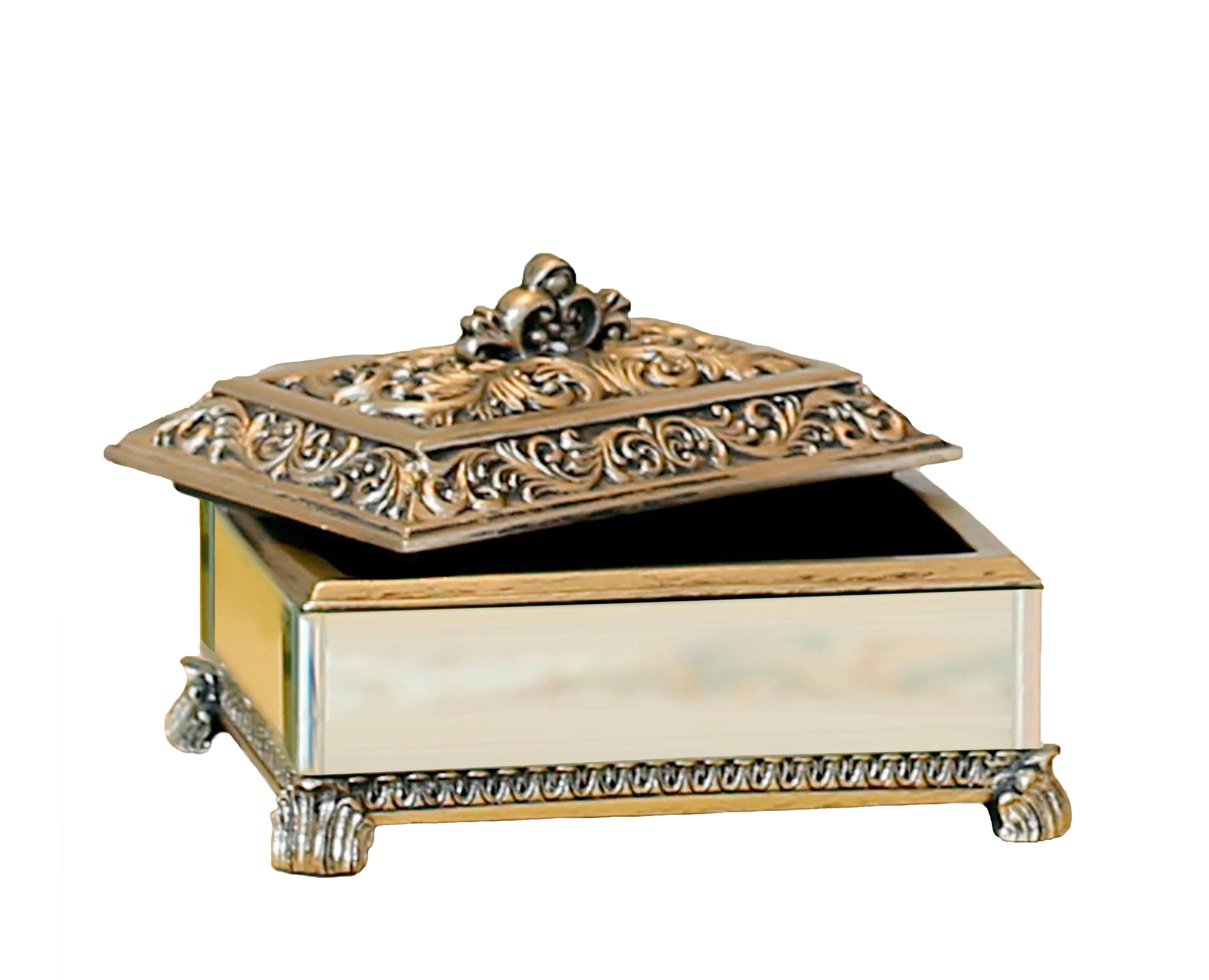 Baroque Leaves Antique Gold Trinket Box| Alibaba.com
