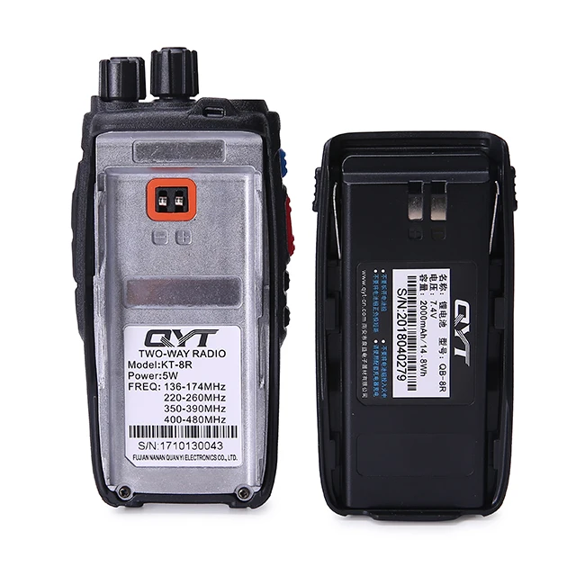 Customized Logo QYT KT-8R Quad Band Walkie Talkie - 200 Channels, 5W Power