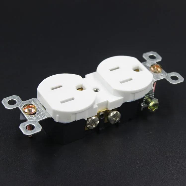 White Duplex socket outlet/US wall socket plug| Alibaba.com