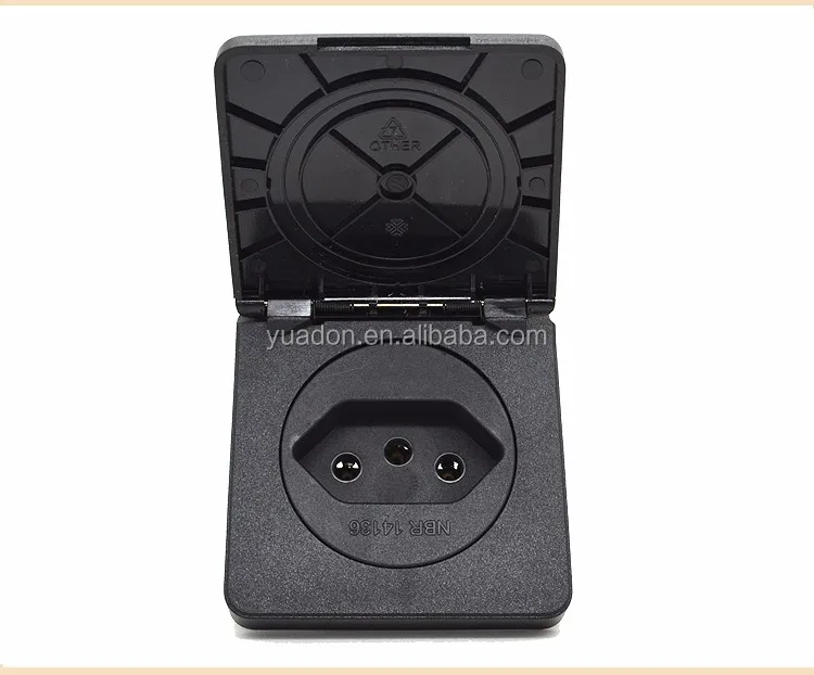 Brazil Waterproof Socket Outdoor Power Outlet 10/20a 250v Outlet Ip54 ...