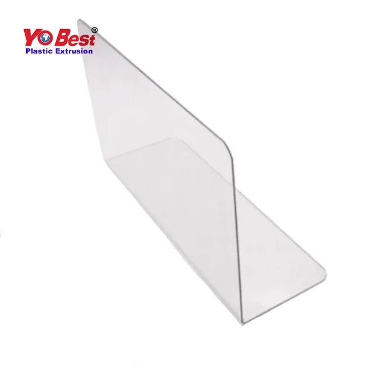 Lightweight L Shaped Free Standing Supermarket Clear Plastic Shelf ...