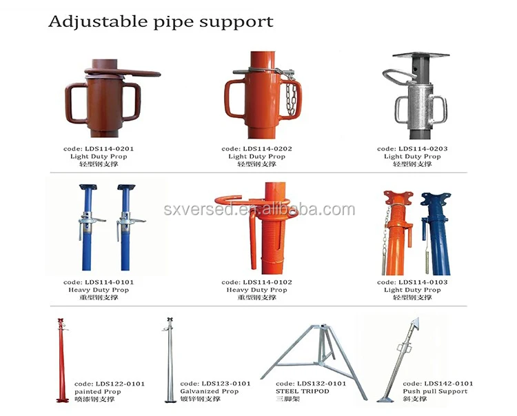 Custom Make Galvanized Steel Push Pull Prop Jack Scaffolding Adjustable ...