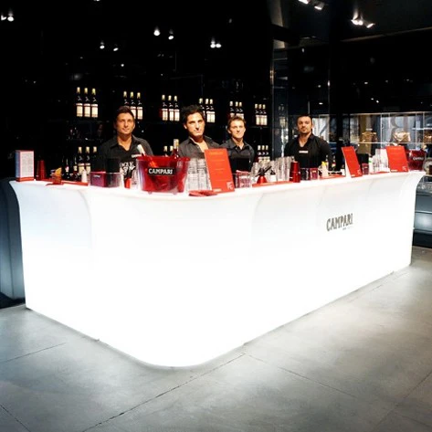 Plastic portable bar nightclub furniture illuminated led bar counter ...