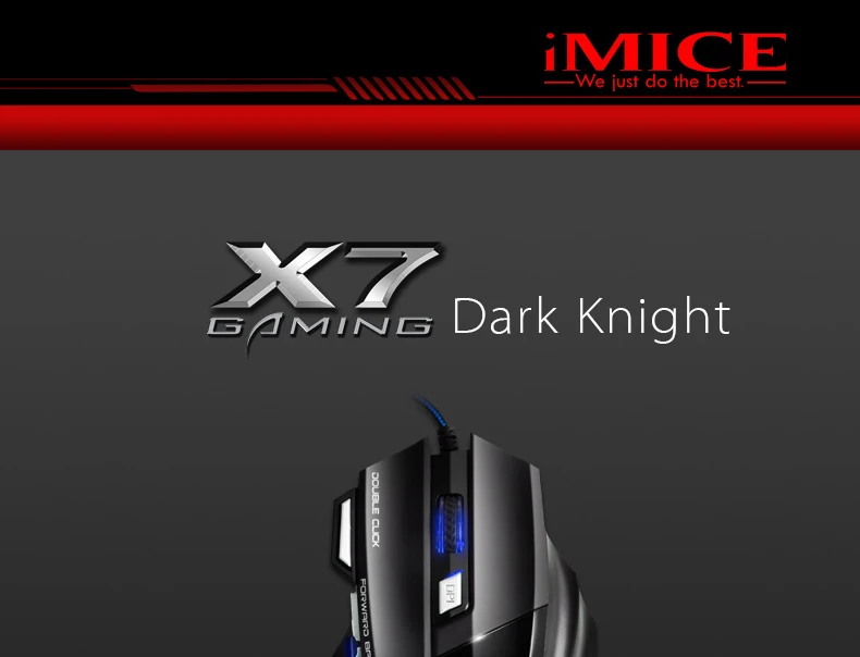 IMICE X7 Gaming Mouse 4DPI Breathing Led Light Pc Laptop Universal Usb Wired Mouse Computer ...