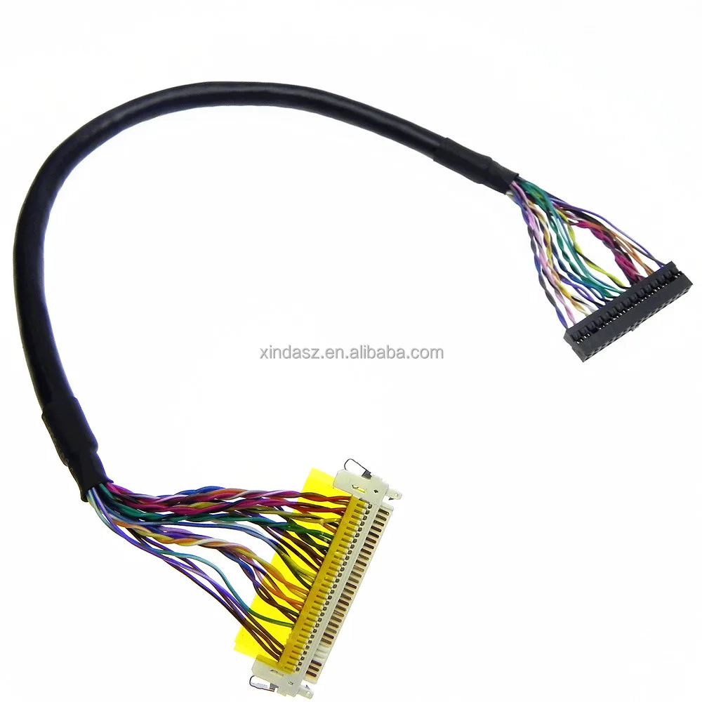 Custom Jae Fix-30 Pin 2ch Lvds Cable For 17-26inch Lcd Led Panel Controller 25cm - Buy 30 Pin ...