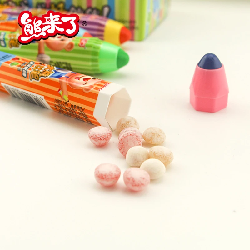 Crispy Sweet Coated Soft Chewy Candy in Crayon Box