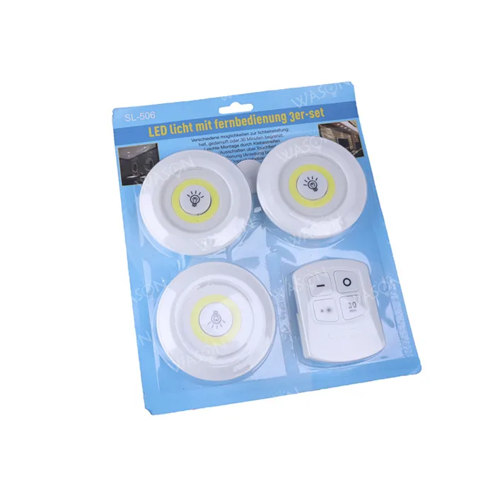 3pack Ultra Bright 150 Lumen Cob Led Puck Light With Remote Control ...