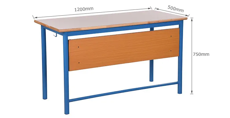 Solid Wood Classroom Table School Student Desk And Chairs Modern Steel ...