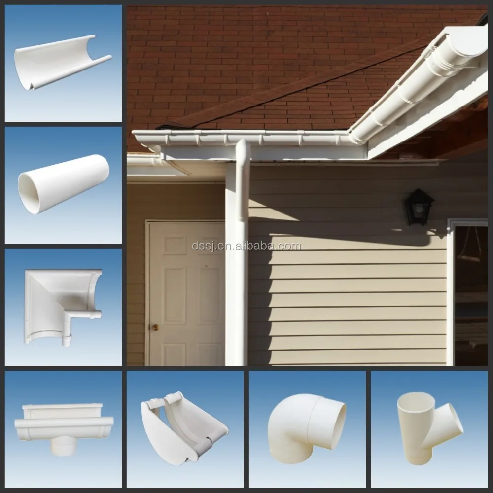 Manufacturer Durable Pvc Material Classic Half Round Vinyl Gutter ...
