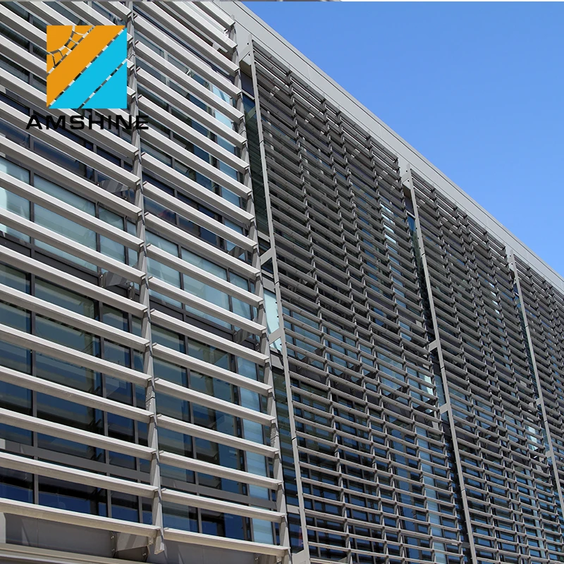 Vertical Opening Facade Design Exterior Aluminium Vertical Louver ...