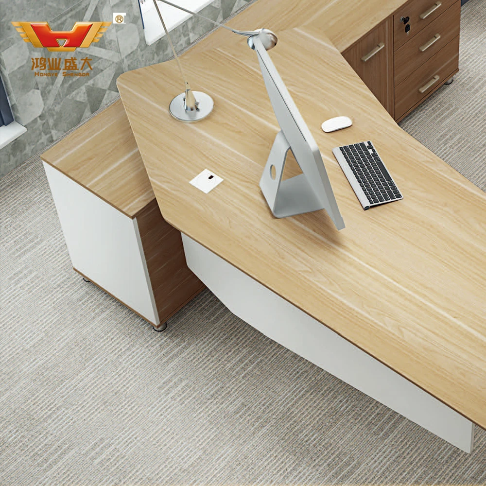 Executive Office Desk - Modern Curved Design for Professionals
